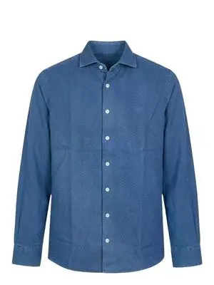 BASTONCINO Spread-collar Denim Shirt - Blue