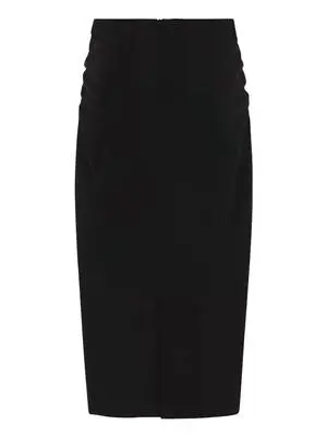 Max Mara Draped Pencil Midi Skirt - Black