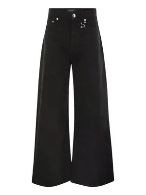 Sportmax Wide-leg Metal-hook Jeans - Black