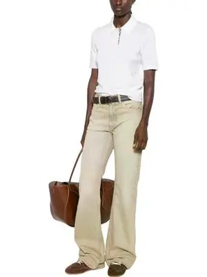 Burberry Check-trim Polo Top - Neutrals
