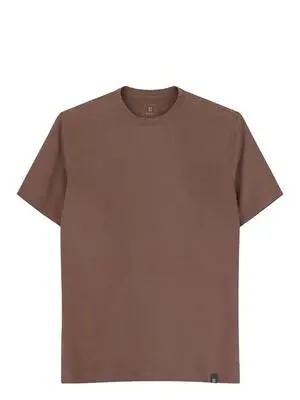 Boggi Milano T-shirt In Stretch Supima Cotton Jersey - Brown