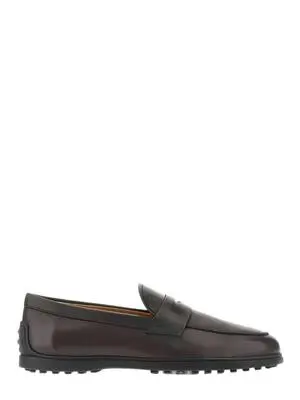 TOD'S Leather Gommino Loafers - Brown
