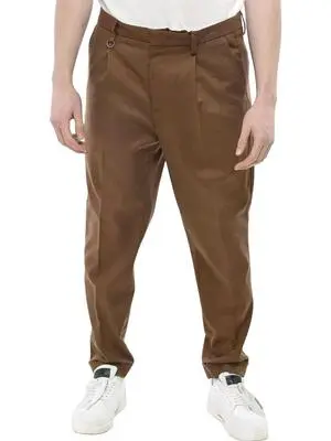 PAOLO PECORA Duomo Pleated Trousers - Brown