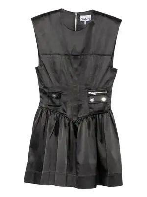 GANNI Corset-style Mini Dress - Black