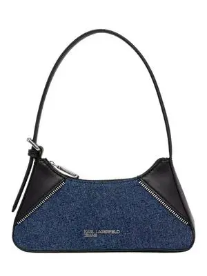 Karl Lagerfeld Denim-panelled Tote Bag - Blue