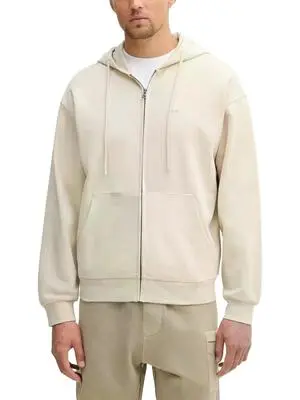 BENETTON Zip-up Drawstring Hoodie - Neutrals