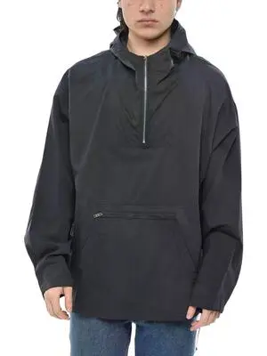 Givenchy Half-zip Long-sleeve Cotton Hooded Jacket - Blue