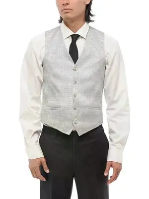 Corneliani Polka-dot Welt-pocket Waistcoat - Grey
