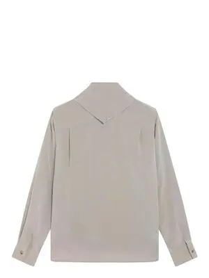Max Mara Pussy-bow Long-sleeve Blouse - Neutrals