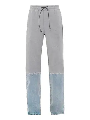 HAIKURE Field Pollock Panelled Frayed Trousers - Grey