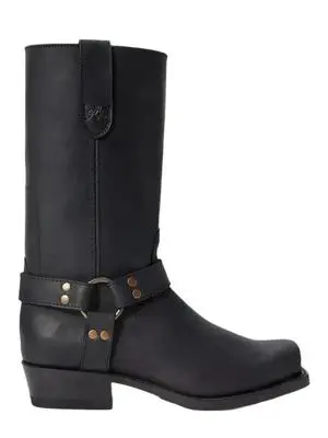 Polo Ralph Lauren Harness Square-toe Boots - Black