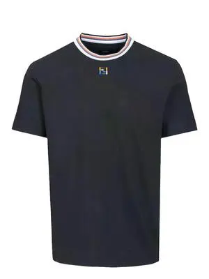 Fendi Ff Logo-embroidered T-shirt - Blue