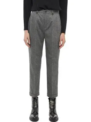 Woolrich Pleated Wool-blend Trousers - Grey