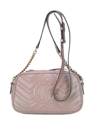 Gucci Small Gg Marmont Shoulder Bag - Neutrals