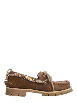 GOLDEN GOOSE Cruise Waxed Suede Loafers - Brown