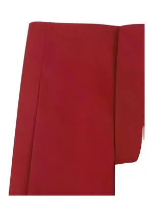Alberta Ferretti Pleated Straight-leg Trousers - Red