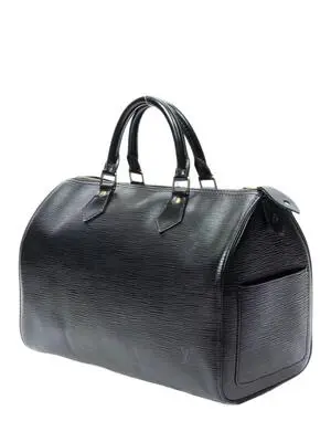 LOUIS VUITTON 35 Speedy Epi Leather Tote Bag - Black
