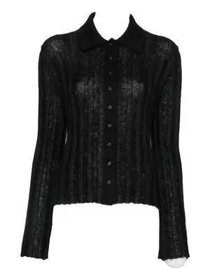 Khaite Ribbed-knit Card - Black