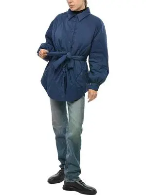 Bacon Belted Puffer Jacket - Blue