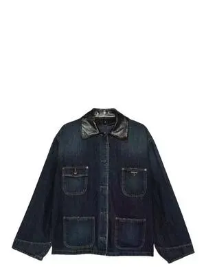 Prada Button-fastening Denim Jacket - Blue