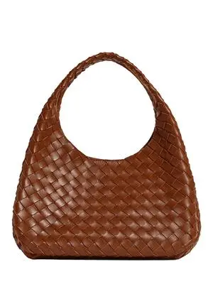Bottega Veneta Medium Leather Campana Shoulder Bag - Red