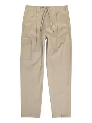 Herno Tapered-leg Twill Trousers - Ecru