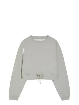 Dries Van Noten Hasterfiela Drawstring Cotton Sweatshirt - Grey