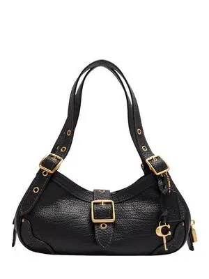 COACH Drifter Small Grained Leather Shoulder Bag - Black