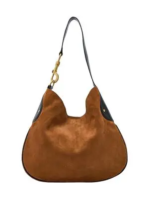 Mulberry Hackney Suede Shoulder Bag - Brown