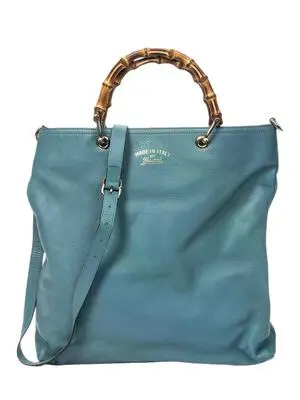 Gucci Bamboo Shopper Tote Bag - Blue