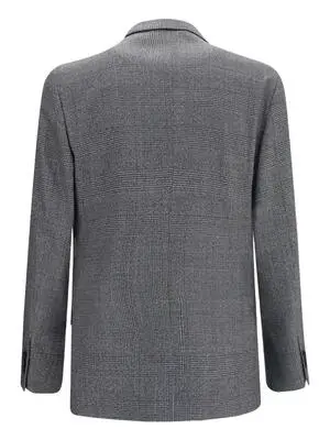 LARDINI Double-breasted Wool Blazer - Grey