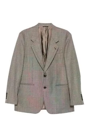 REVERES 1949 Prince Of Wales Check Single-breasted Blazer - Neutrals