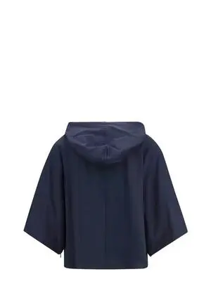 Max Mara Zip-up Flared-sleeve Hoodie - Blue