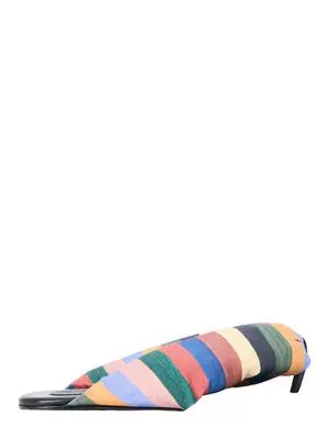 Staud Juno Cotton-leather Thong Sandals - Multi