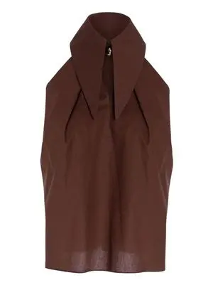 CONCEPTO Sunlit Cotton Top - Brown
