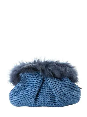 SPEIRA Vintage Style Clutch Furry Royal - Blue