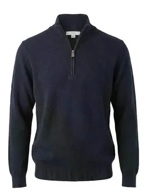 Malo Half-zip Cashmere Sweater - Blue