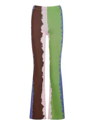 HOUSE OF SUNNY She's Electric Wavy-print Trousers - Green