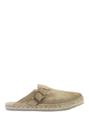ESPADRILLES Buckle-fastening Suede Sandals - Neutrals