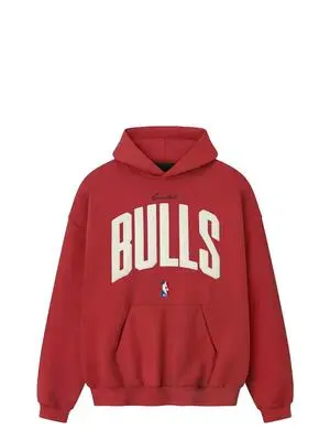 Fear Of God Essentials Bulls Logo-print Hoodie - Red