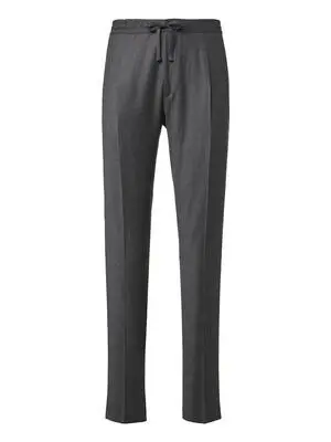 LARDINI Wool And Cashmere Slim Pants - Grey