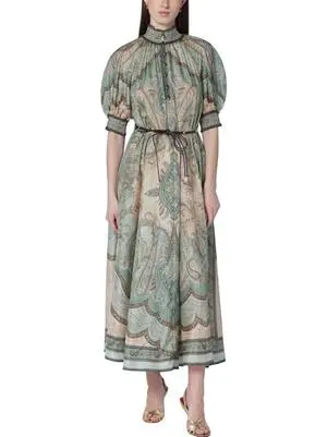Zimmermann Wanderlust Billow Dress With Tapestry Print - Multicolor
