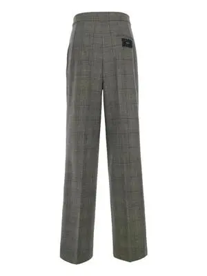Pinko Check Pleated Trousers - Grey