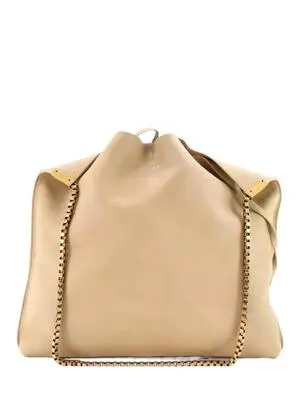 Saint Laurent Suzanne Leather Medium Hobo Bag - Neutrals
