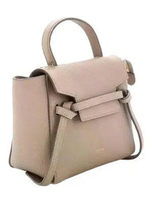 Celine Belt Bag Textured Leather Pico Shoulder Bag - Neutrals