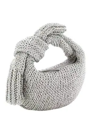 Bottega Veneta Bv Jodie Hobo Laminated Crochet Mini Satchel - Metallic