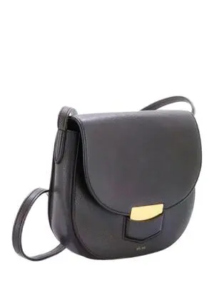 Celine Trotteur Grainy Leather Small Crossbody Bag - Grey