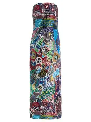 HEIRLOME Arnulfo Vasquez Linen-silk Maxi Dress - Multi