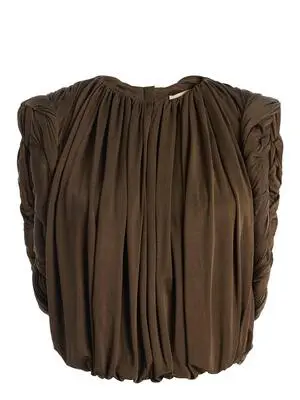 HEIRLOME Exclusive Effie Silk Top - Olive