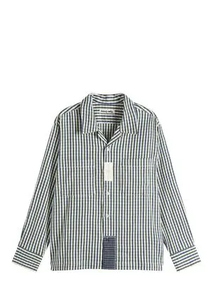 STORY MFG. Check Pa Shirt Presented End - Blue